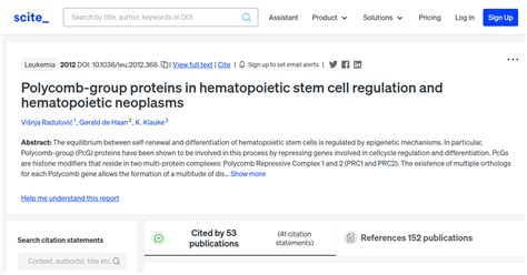 Polycomb Group Proteins In Hematopoietic Stem Cell Regulation And