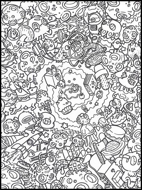 Printable Coloring Book Doodles In Space 7