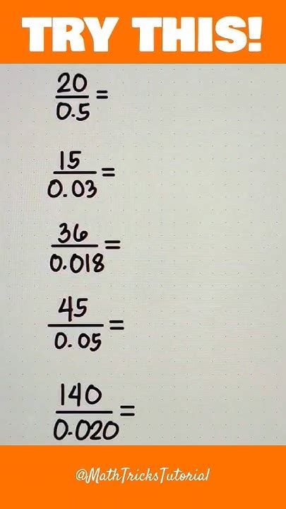 Division Hacks Mathtrickstutorial Maths Tutorial Mathematics