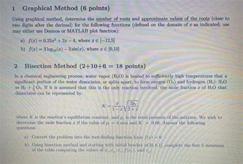 solved 1 graphical method 6 points using graphical method
