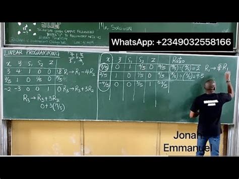 Simplex Method Of Solving Linear Programming Simplexmethod Linearprogramming YouTube