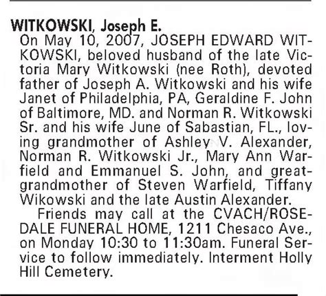 Joseph Edward Witkowski 1909 2007 Find A Grave Memorial
