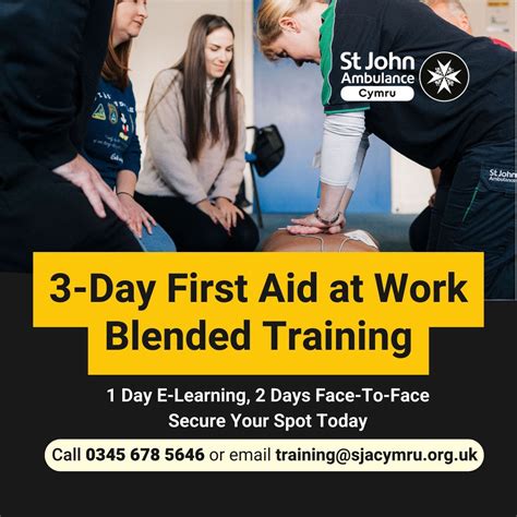 St John Ambulance Cymru On Linkedin We Now Offer Our 3 Day First Aid