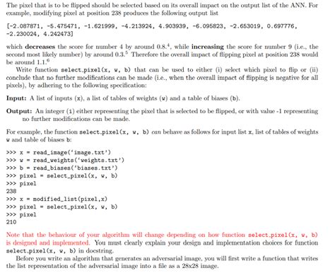 Solved The Pixel That Is To Be Flipped Should Be Selected Chegg