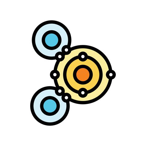 Atom Molecular Structure Color Icon Vector Illustration 20581117 Vector