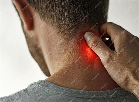 An Asian Man39s Neck Is Red Sore Throat Pharyngitis Laryngitis Or