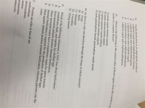 Solved Double Fertilization In An Angiosperm Produces A