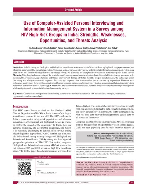 Pdf Use Of Computer Assisted Personal Interviewing And Information