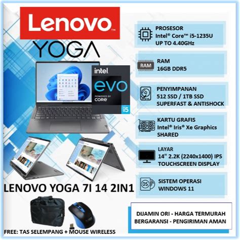 Jual Laptop In Touchscreen Lenovo Yoga I In Touch I Gen Gb Tb Ssd Ips