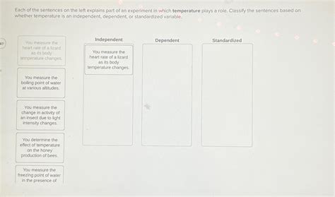 Solved Each Of The Sentences On The Left Explains Part Of An