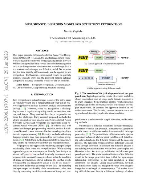 Pdf Diffusionstr Diffusion Model For Scene Text Recognition