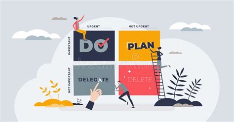 Priority Matrix With Important And Urgent Task Management Tiny Person