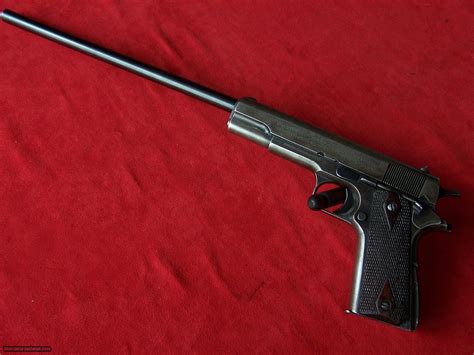 Colt 1911 45 Acp Mfg 1916 With 16 12 Barrel And 50 Round Drum Magazine