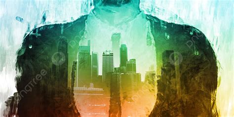 Businessman Corporate Cityscape Urban Scene City Buildings Concept Technology Security Photo