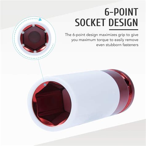 8pc 12 Drive Torque Limiting Extension Bar And Deep Impact Socket Set