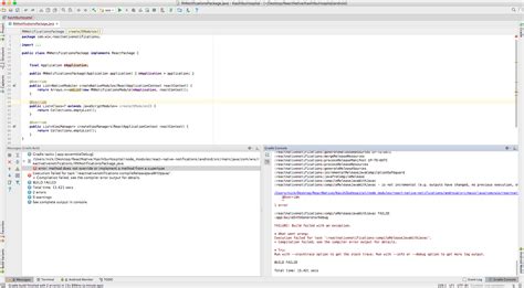 React Native Notifications Couldn T Run Project On Android Stack Overflow