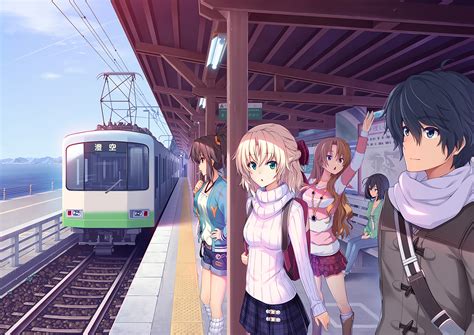 Fille Danime En Train De Taper Anime Fille Se Trouve Dans Un