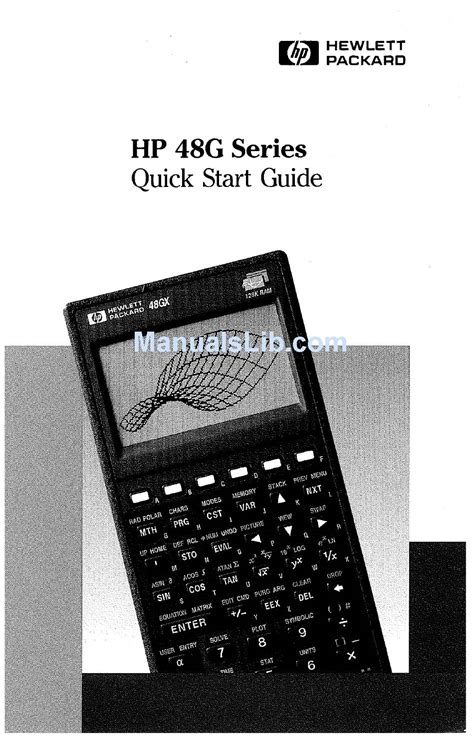 Hp 48g Series Quick Start Manual Pdf Download Manualslib