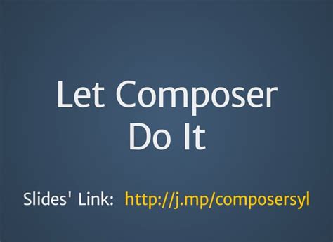 Php Composer Basics Pdf