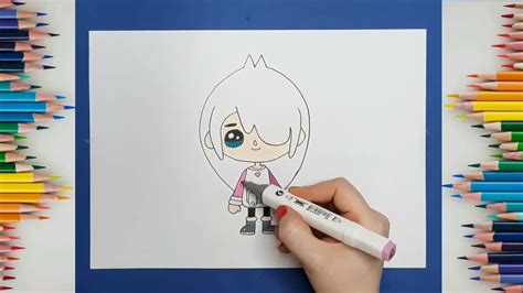 How To Draw TocaBoca Cute Gir Nari L How To Draw Toca Life World