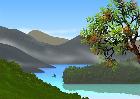 16 Gambar Ilustrasi Keindahan Alam Keren