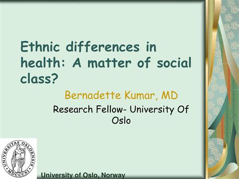 Ppt Ethnic Differences In Health A Matter Of Social Class