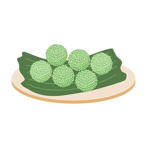 Klepon Is Indonesian Popular Traditional Snack Illustration 41503770 Vector Art At Vecteezy