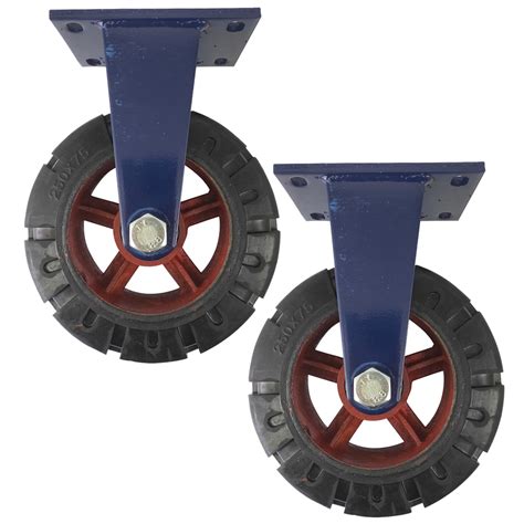 Buy Riin 2pcs 10inch Super Heavy Duty Caster Wheel Industrial Castor
