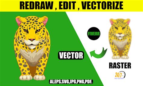 Convert Your Raster Image To Vector Redraw And Vector Tracing By Designer Zahra Fiverr