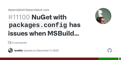 Nuget With `nfig` Has Issues When Msbuild `pkg` Variables Are Used · Issue 11100