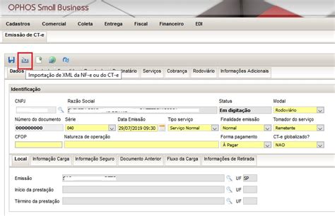 Importar Xml Da Nf E No Ct E Ou Download Via Sefaz Ophos Suporte