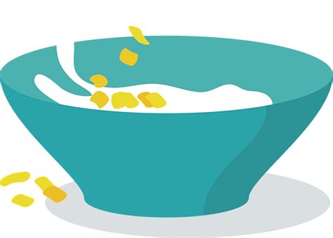 卡通食物 牛奶燕麦片 辅食 粥碗 手绘插画png