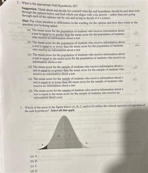 2 What Is The Appropriate Null Hypothesis H0