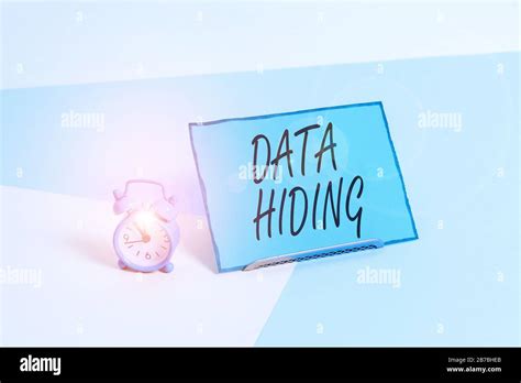 Conceptual Hand Writing Showing Data Hiding Concept Meaning Secretly Embedding Data In Graphics