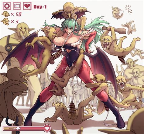 Ttf Morrigan Aensland Darkstalkers Absurdres Highres 1girl 6 Babes Between Legs Breasts