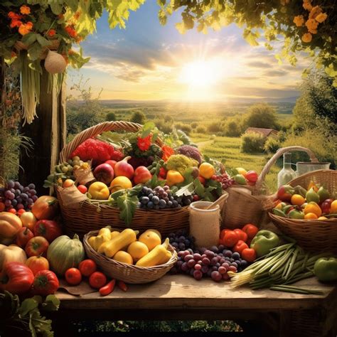 Premium Ai Image Farmtotable A Vibrant Journey From Garden To Table