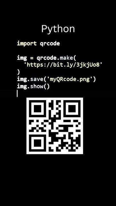 Python Qr Code Generator😱 Generate Qr Codecodebombpython Youtube