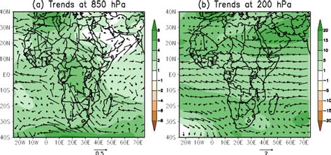 The Linear Trend In Geopotential Heights M²s²decade And Wind