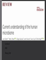 Lecture Microbiome Pdf Lecture Biology Learning Objectives What Constitutes