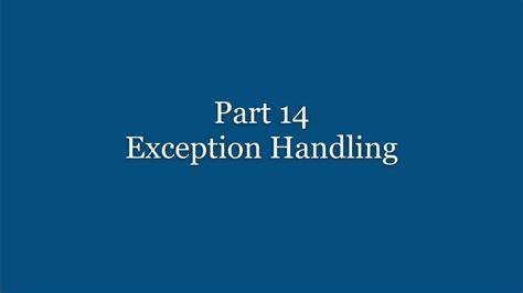 Part 14 Exception Handling Sql Server In Hindi Youtube