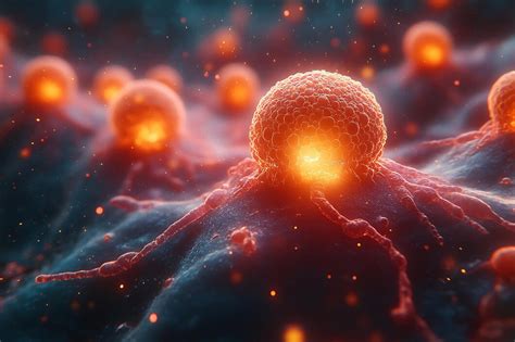 Tumor Microenvironment Concept With Cancer Cells T Cells Nanoparticles Cancer Premium Ai