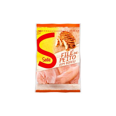 Filé De Peito De Frango Sadia Em Bifes Congelado Pacote Iqf 1kg Covabra