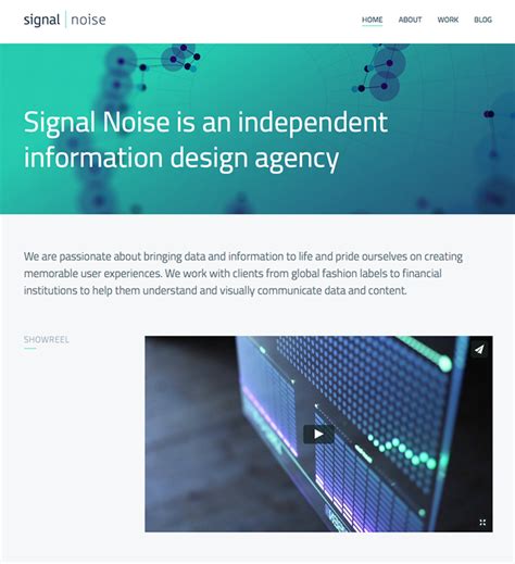 Signal Noise — Information Is Beautiful Awards