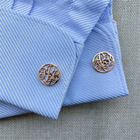 Monogram Cufflinks Etsy
