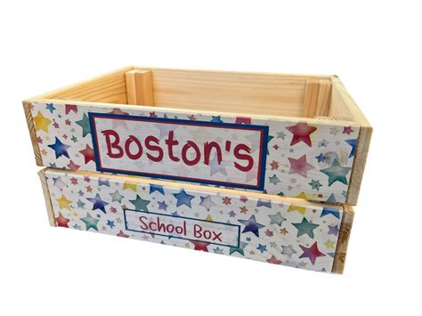 Personalised School Crate Homework Box Keepsake Crate School T