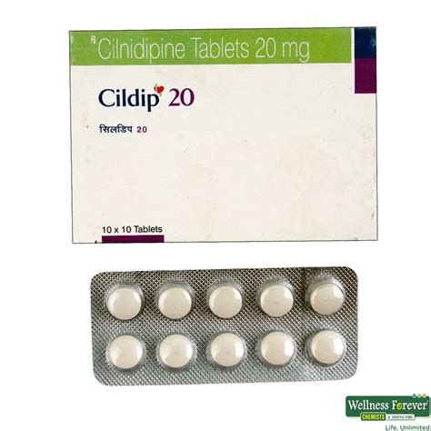Buy Cildip 20mg 10 Tablets Online At Best Prices Wellness Forever