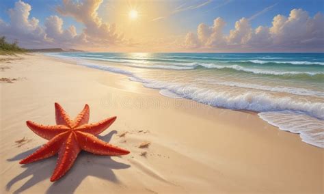 Starfish On The Beach Stock Illustration Illustration Of Tourism