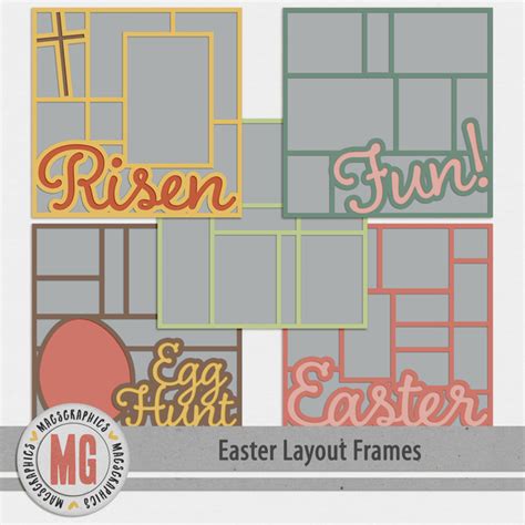 Easter Layout Frames Digital Art
