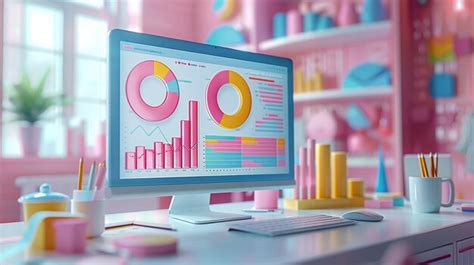 Online Marketing Data Presented In A 3d Animated Business Analytics Report Premium Ai