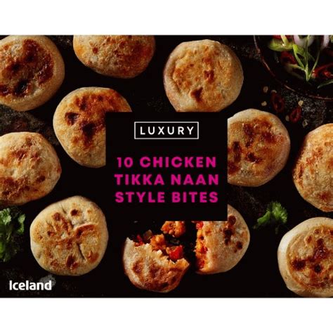 Iceland 10 Chicken Tikka Naan Style Bites 250g Compare Prices